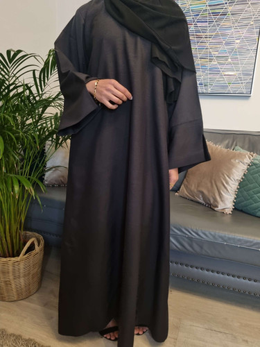 Premium Linen Pocket Abaya with Scarf | Pure Abayas