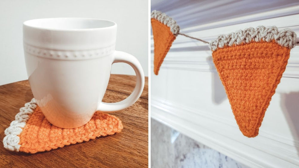 Thanksgiving Crochet - Crochet Pumpkin Pie Garland - Heather Corinne