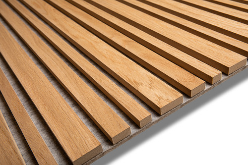 OAK light Brown MDF Barcode Panel | Houtenlv