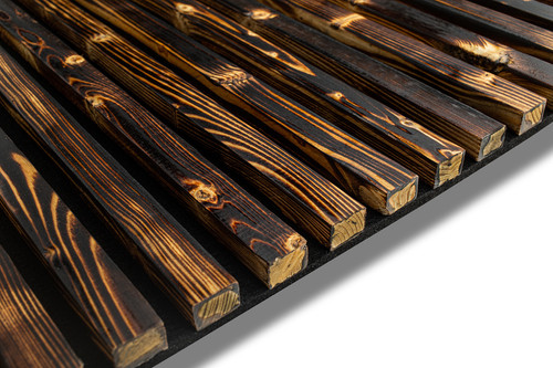 Autumn Leaf Burned Wood Panel | Houtenlv