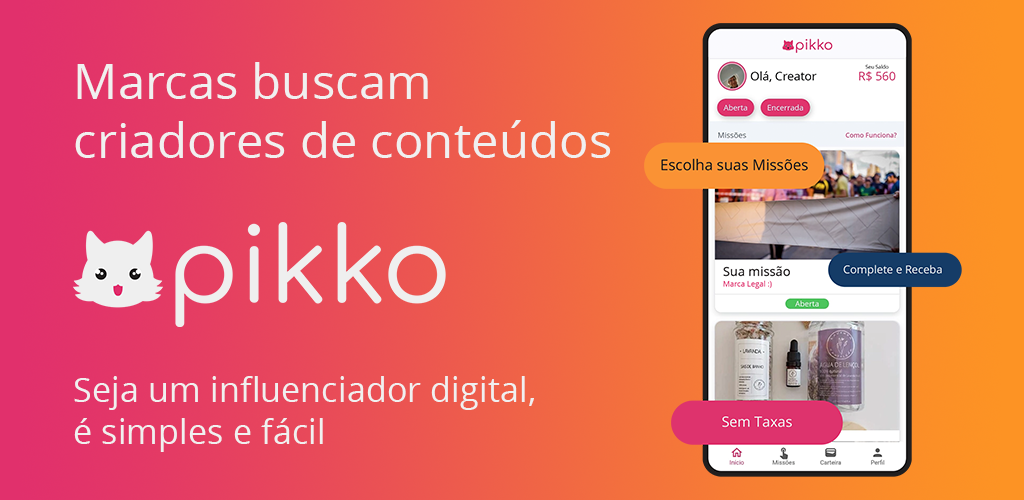 Pikko para Creators | Crie, Cresça e Ganhe