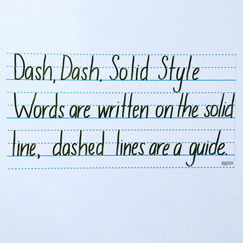 Handwriting lines - Dash, Dash, Solid (teacher) | Magnificent Learning