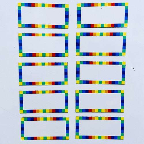 Small rectangle blank labels | Magnificent Learning
