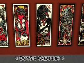 Sims 4 CC | CatySix Rock/HeavyMetal/Gothic CC