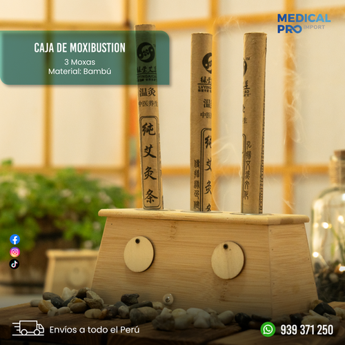 Caja de moxibustion (3 moxas) | Agujasacupunturaperu