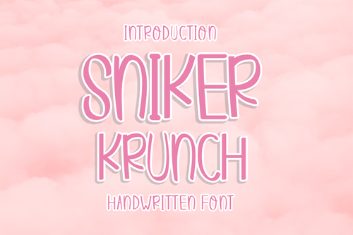SNIKER KRUNCH FONT | Mysite