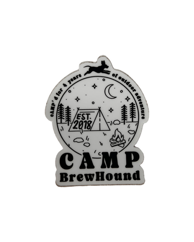 BrewHound Dog Park + Bar 4 Year Anniversary Sticker | BrewHound Dog Park