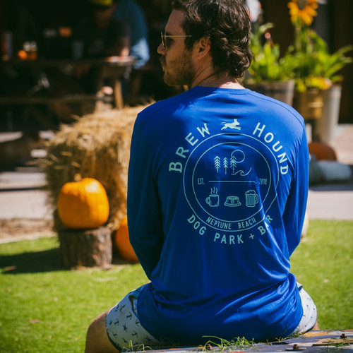 Brewhound Dog Park + Bar UPF 50 DryFit Long Sleeve Royal Blue ...