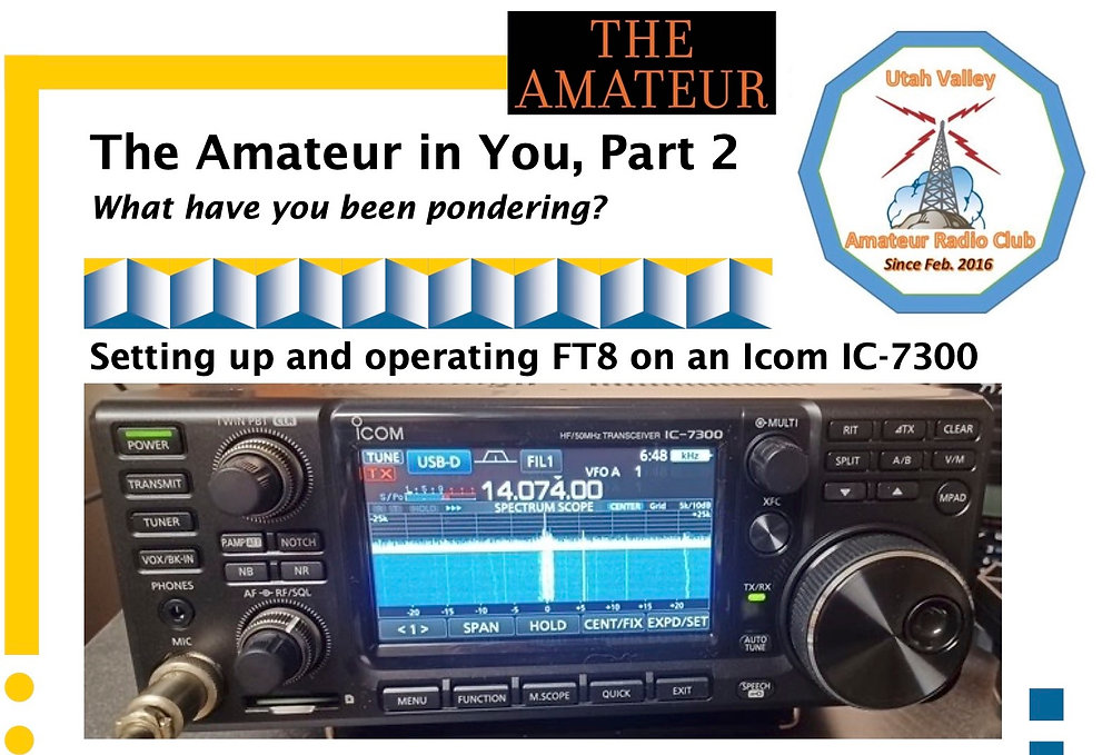 setup your ic- 7300 for ft8