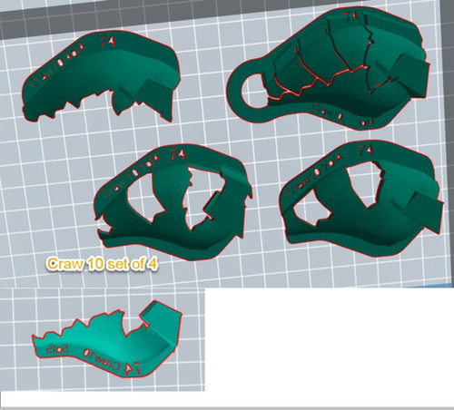 S Crank Craw 10 stencil set | 74custombaits