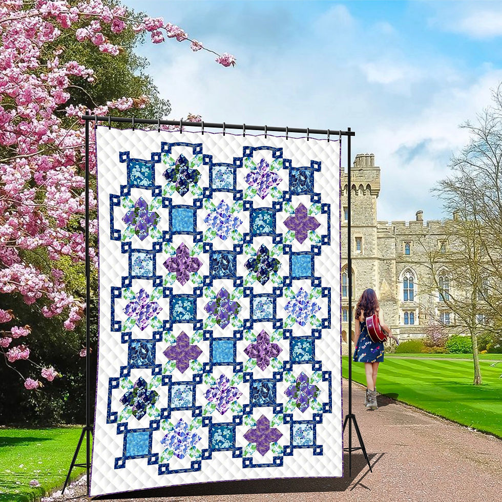 Spring In The Suburb - Full size: 73" x 97" | QuiltFOX Design