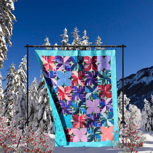 Flower carpet, Queen size: 93" x 107" | QuiltFOX Design