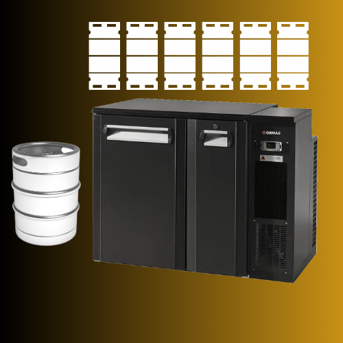 Craft Beer Kegerator Chiller For 6 x 20R Kegs (L) | Three Nations