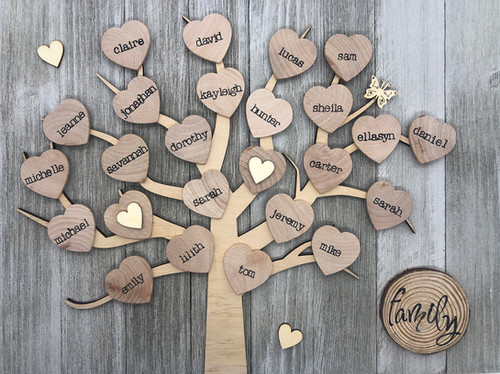 Large Rustic Wood Family Tree on Barnwood | FamilyTreeTraditions