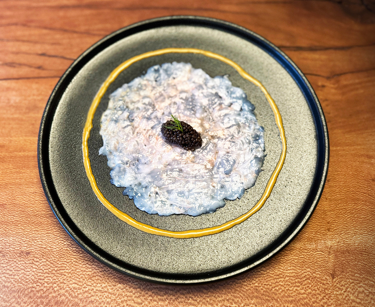 Langoustine voorgerecht 1: carpaccio met kaviaar