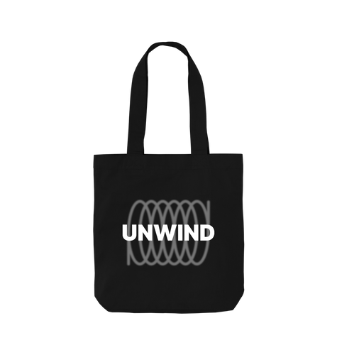 UNWIND Logo Tote Bag | White Logo | UNWIND