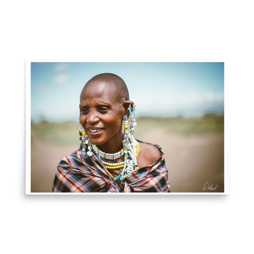Maasai Smile - Museum-Quality Poster | RoadsAreForJourneys