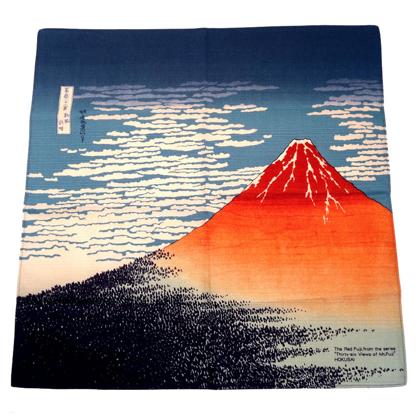 Hokusai's Red Fuji Furoshiki | Wafuku Hokusai's Red Fuji Furoshiki | Wafuku