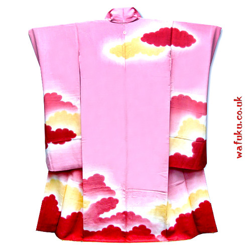 Pink Clouds Furisode Kimono | Wafuku