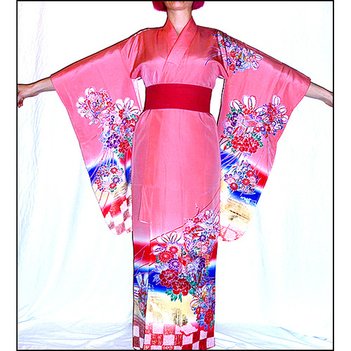 Flowers Pink Kimono | Wafuku