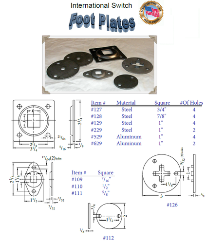 Foot Plates (10-PACK) | International Switch