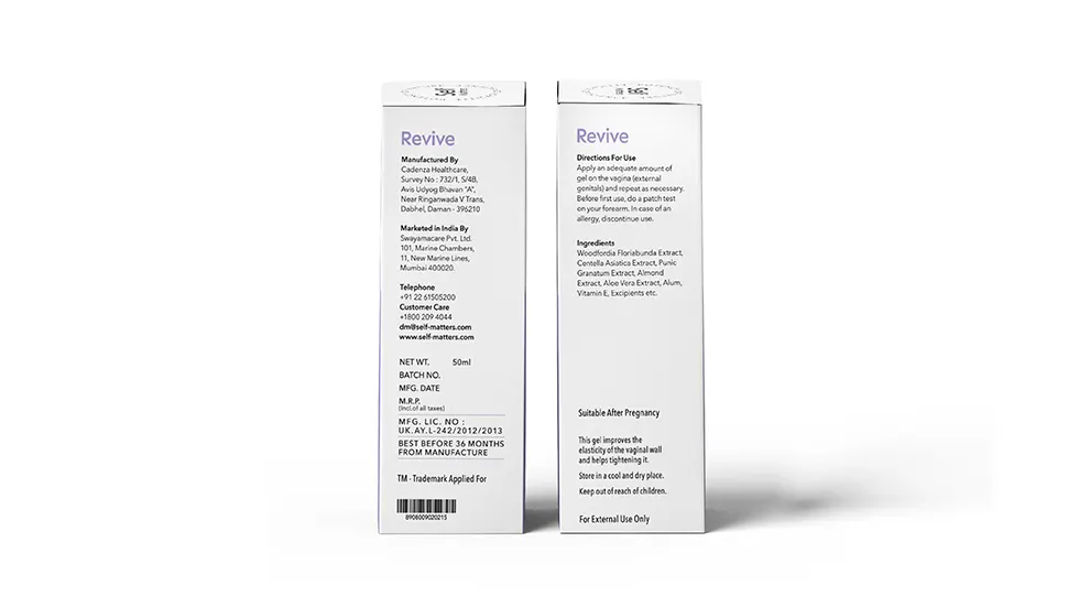 Revive (Tightening Gel) + Natural Himen Capsule KIT (1 Blood Capsule ...