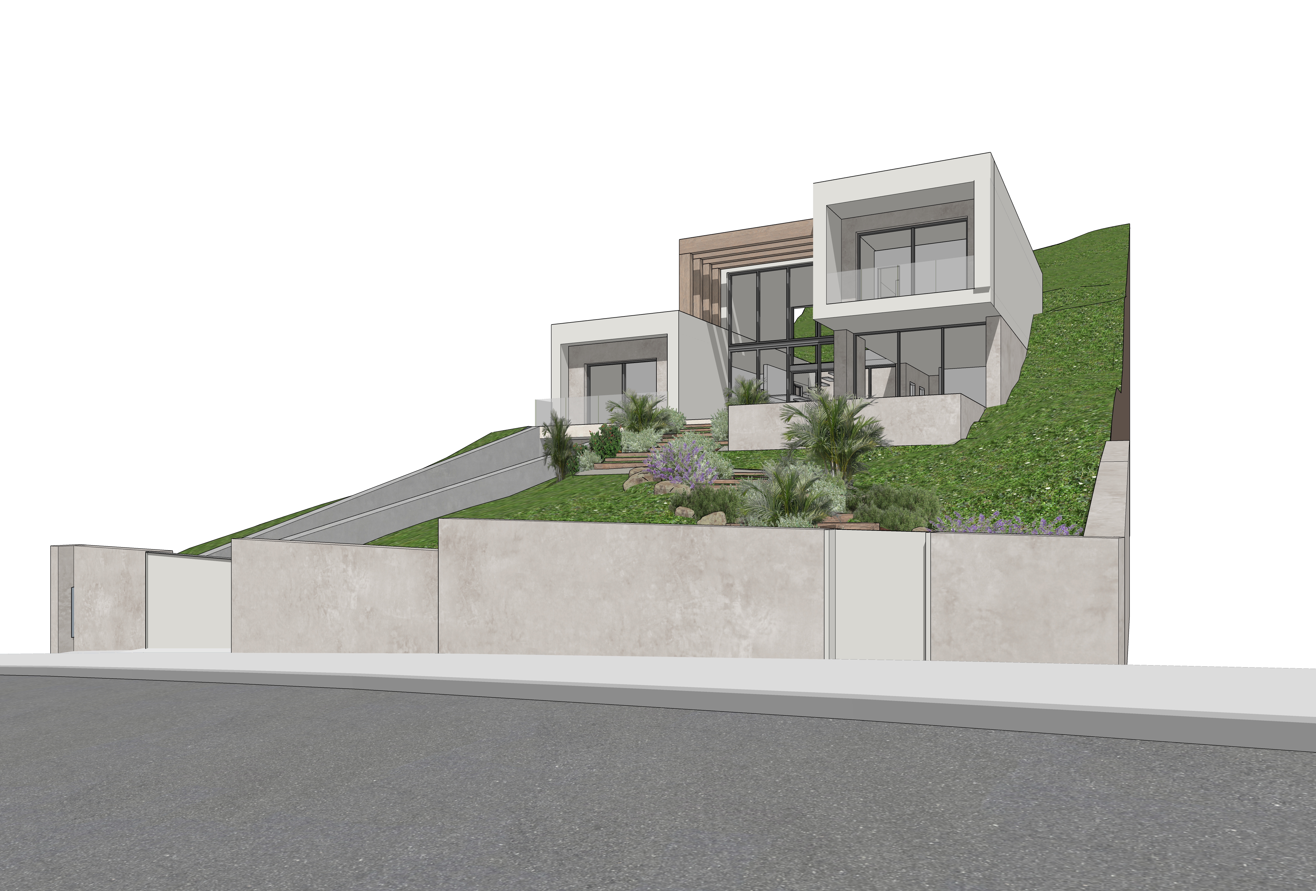 Modern Residential House Exterior 3D Model | ArchiVinci | 96397
