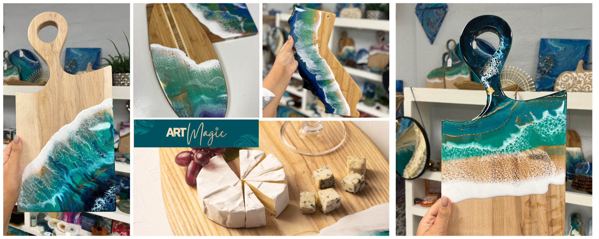 Classic Ocean Cheese Board Class | Art Magic Studio