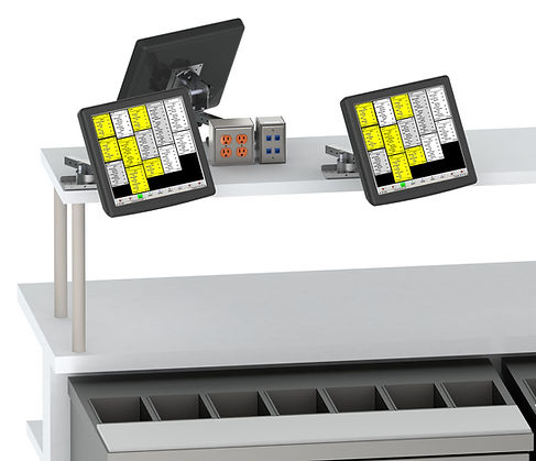 Power and data outlets | kitchendisplaysystem