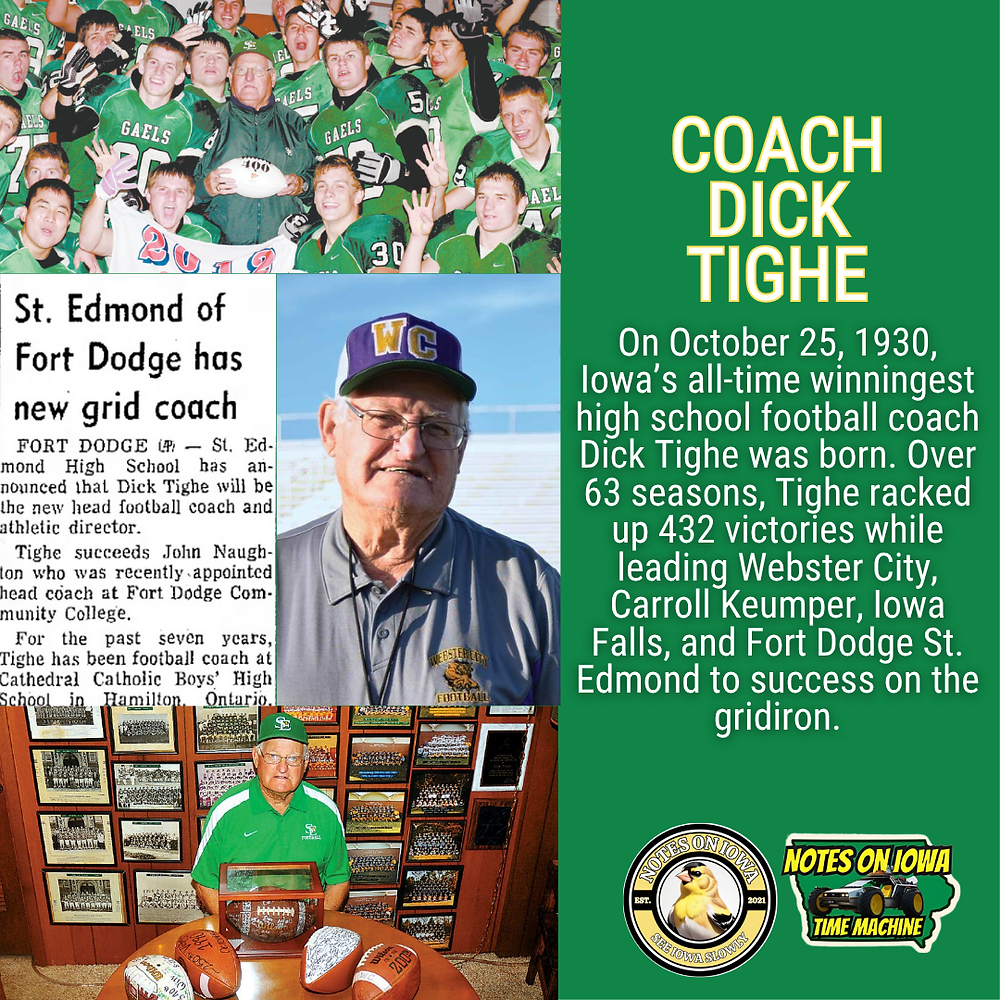 Coach Dick Tighe: Iowa Time Machine October 25, 1930