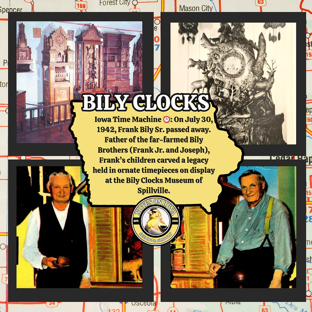 Bily Clocks: Iowa Time Machine July 30, 1868