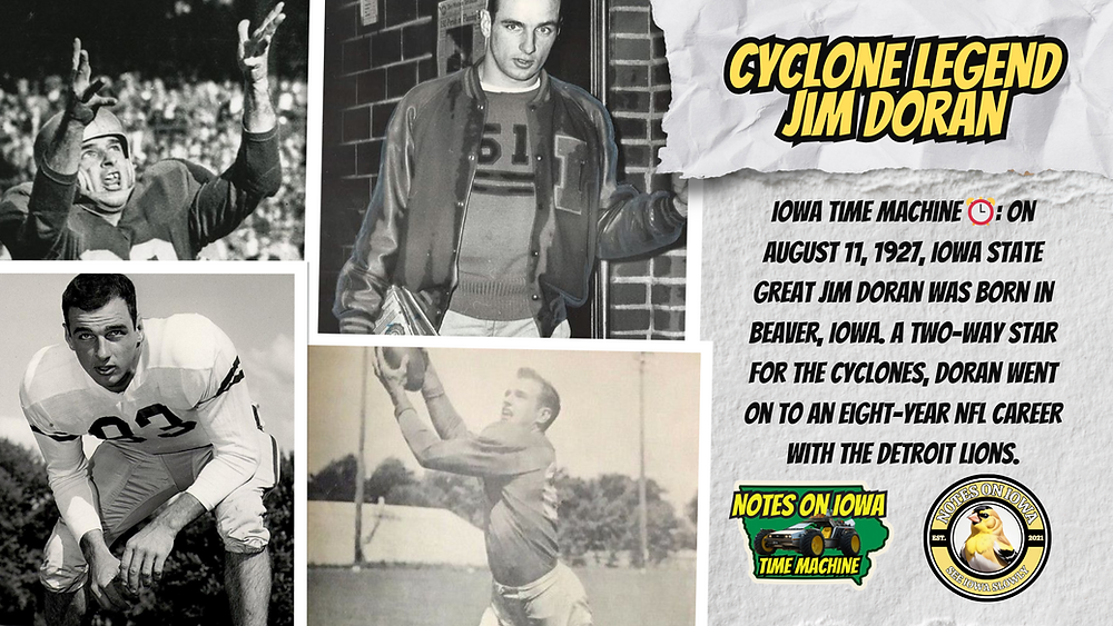 Cyclone Great Jim Doran: Iowa Time Machine August 11, 1927