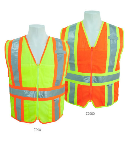 Class II - Lime Mesh Flagger Vest 3A Safety - C2901 | Westcoast Industries