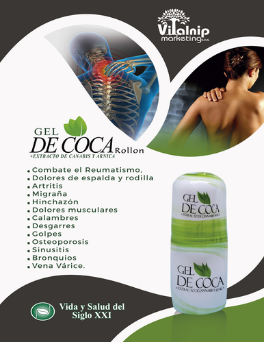 GEL DE COCA + EXTRACTO DE CANNABIS Y ÁRNICA - ROLL ON APLICABLE ...