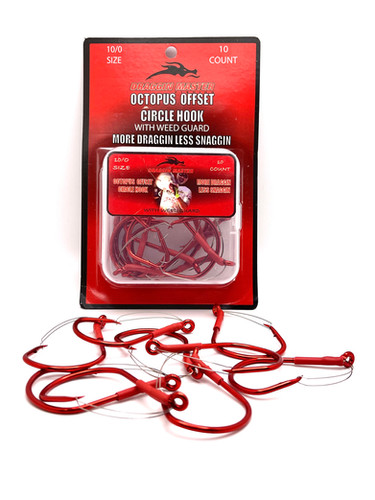 10/0 Weedless Octopus Circle Hooks | Draggin Master