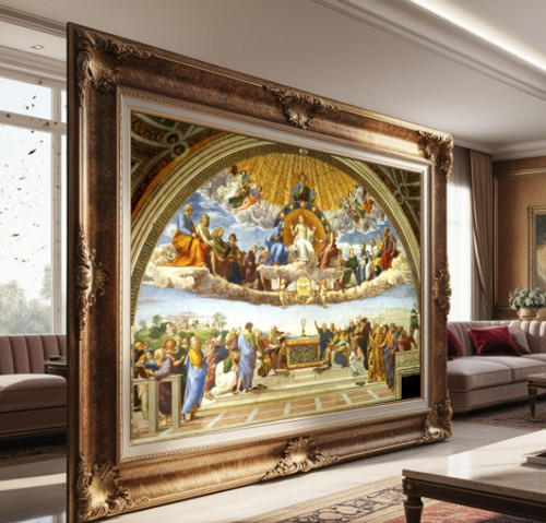 Rafael | Disputa do Sacramento | Quadro Réplica |Canvas Poster Gravura