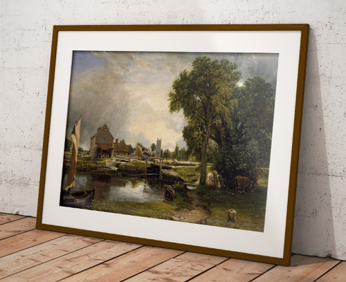 Constable | Dedham Lock and Mill | Quadro Réplica | Canvas | Pôster ...