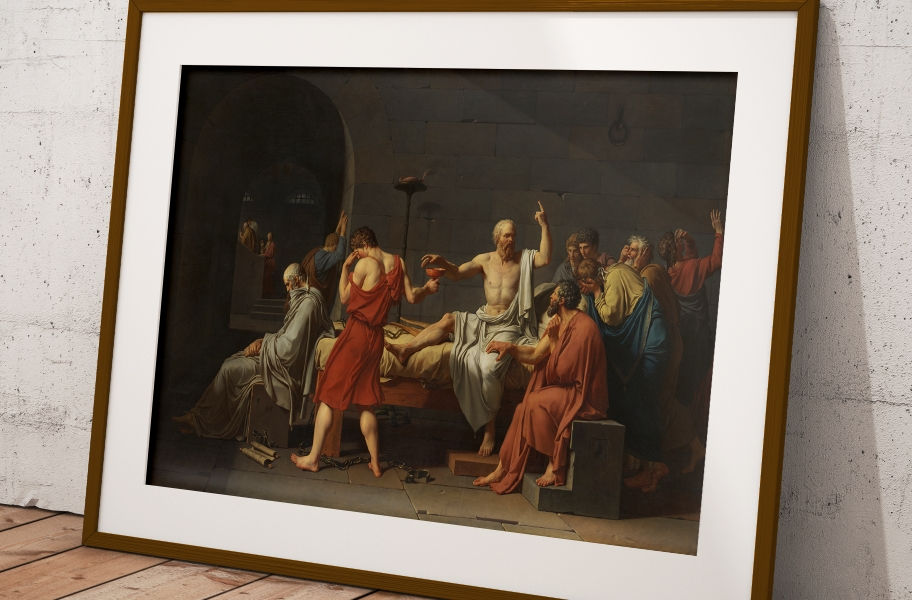 Jacques-Louis David | A Morte de Sócrates | Quadro Réplica | Canvas ...