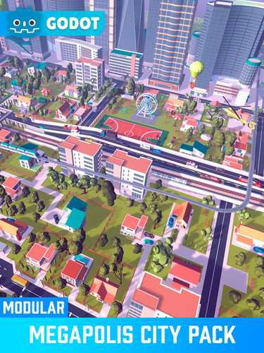 POLY - Megapolis City Pack (GODOT) | Animpic Studio