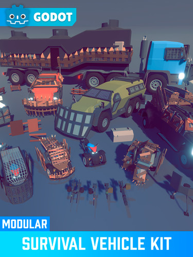 POLY - Survival Vehicles Kit (GODOT) | Animpic Studio