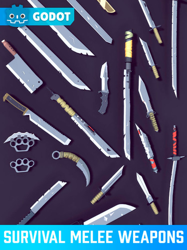 POLY - Survival Melee Weapons (GODOT) | Animpic Studio