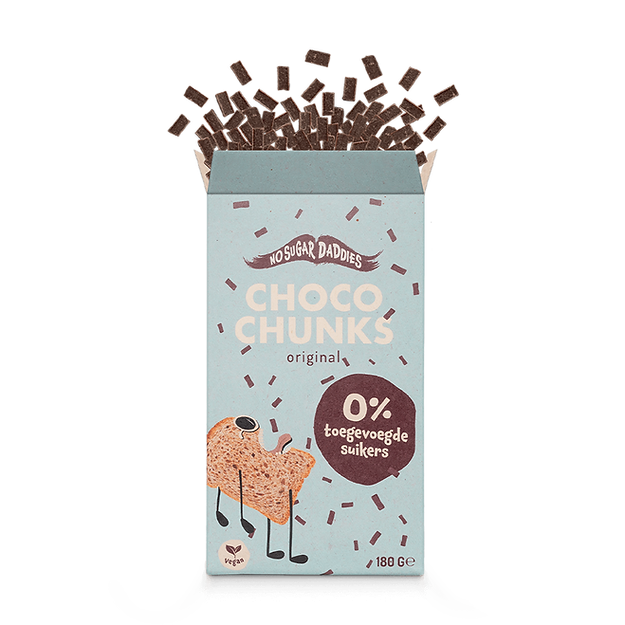 No Sugar Daddies choco chunks (hagelslag) melk bio (180 gr) | Pure Generaties
