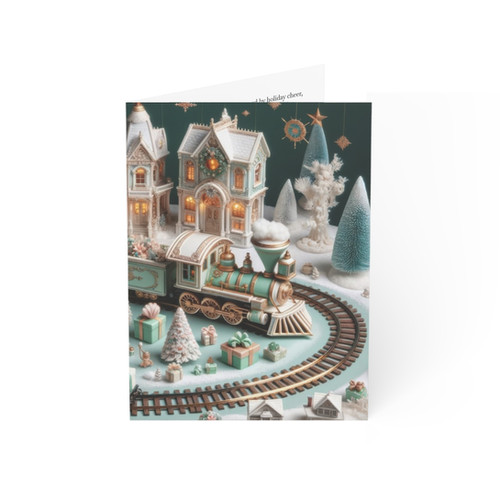 Victorian Pastels Christmas Train Greeting Cards | Small World Minis