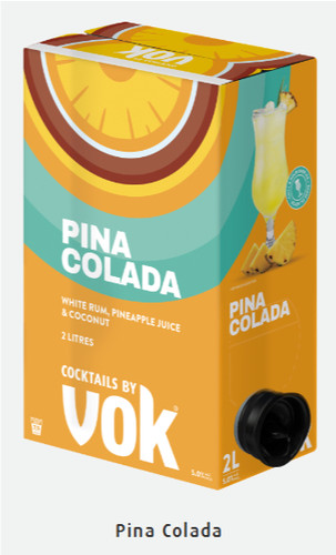 VOK PINA COLADA 2L COCKTAIL CASK | Bottle-O Bros