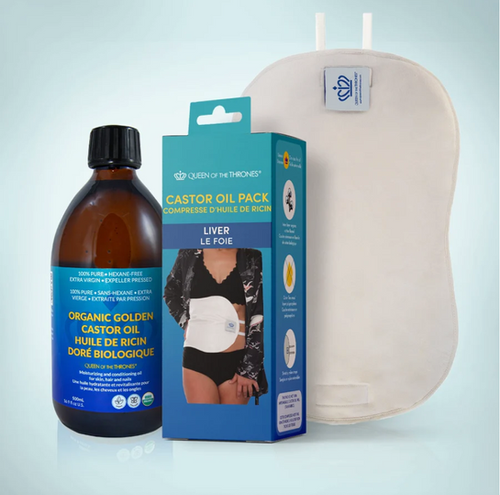 Original Castor Oil Pack Kit + Organic Castor Oil 500mL | SANCTUARIUM