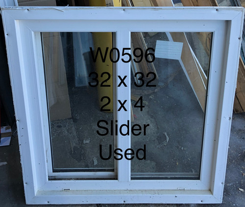 Used Slider Window W0596 – 32 x 32 (2x4) | Used Windows Doors