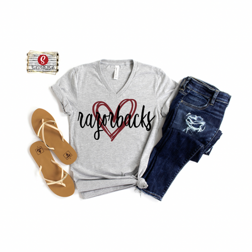 Razorbacks Heart | Sweet & Salty Prints