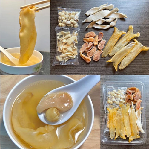 S24. Pearl Shell Meat and Fish Maw Stewed (one pack for 8-10 bowls ...