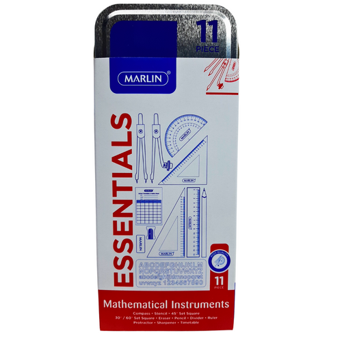 MARLIN MATHS SET 11 pc METAL BOX | SANA STATIONERY & TOYS