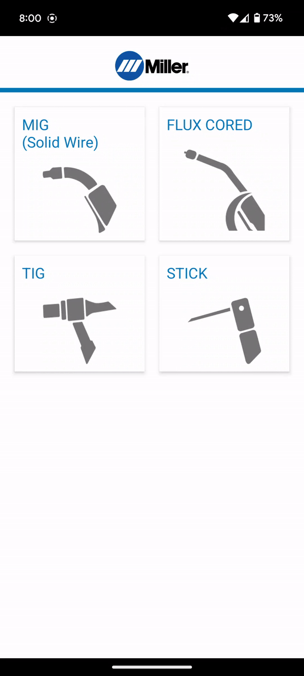 Miller Weld Welding Calculator Redesign | Xiong Portfolio